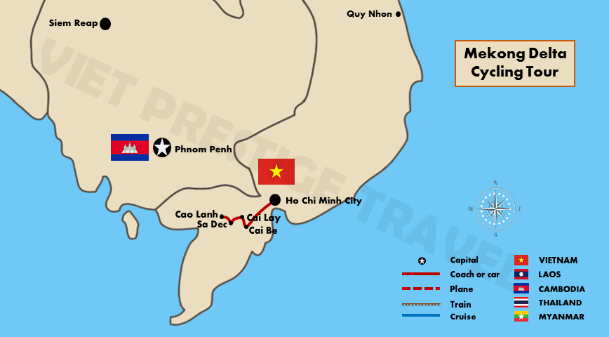 3 Days - Mekong Delta Cycling tour, Vietnam Cycling tour